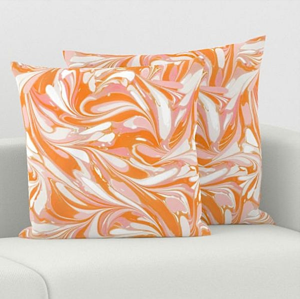 Apricot Square Throw Pillow Cover MADE TO ORDER – No One Alike